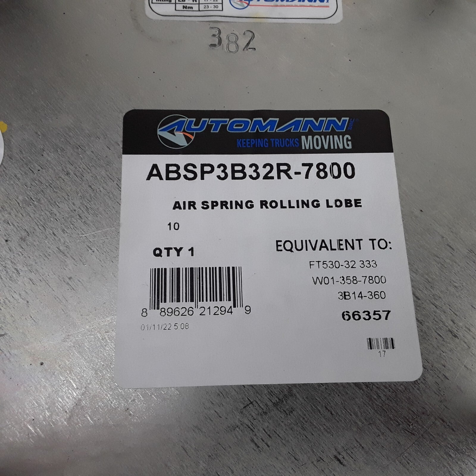 Automann ABSP3B32R-7800 Triple Convoluted Rolling Lobe Air Spring W01-