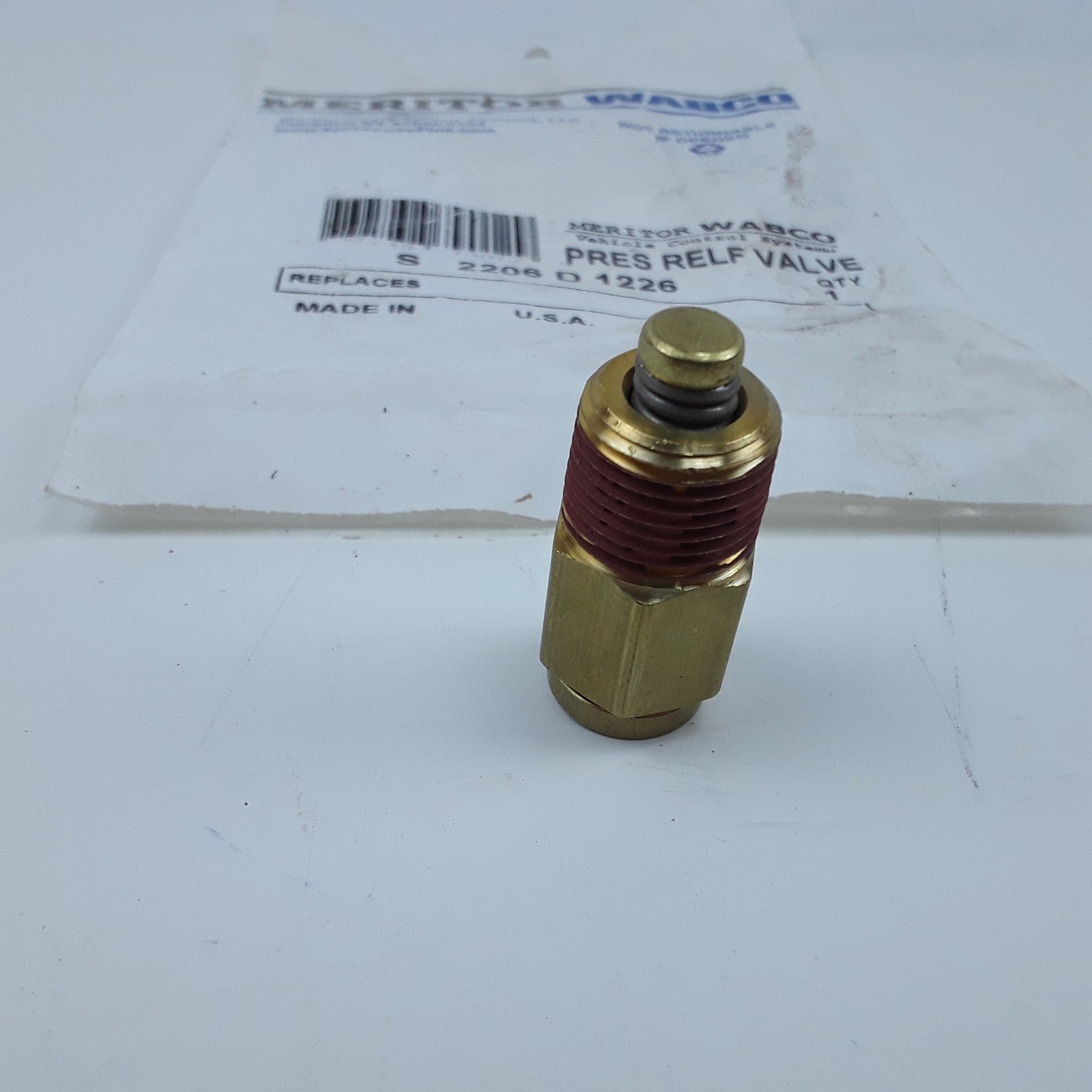 Meritor S2206D1226 Air Brake Dryer Safety Valve 3/8" NPTF Thread 40.9
