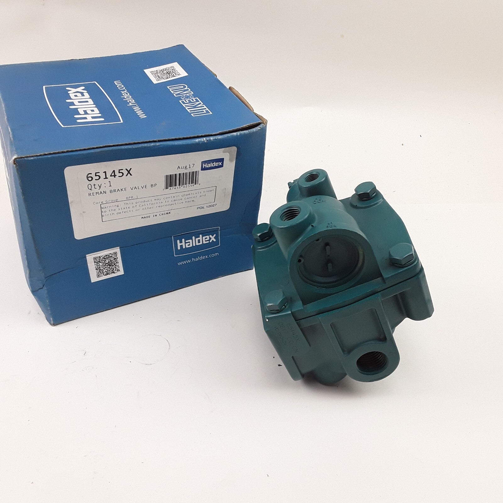 Haldex 65145X Reman Air Brake Relay Valve Assembly BPR1 4-Port Deliver